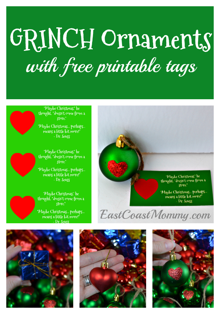 East Coast Mommy: DIY Grinch Ornaments and Class Treats... with free ...