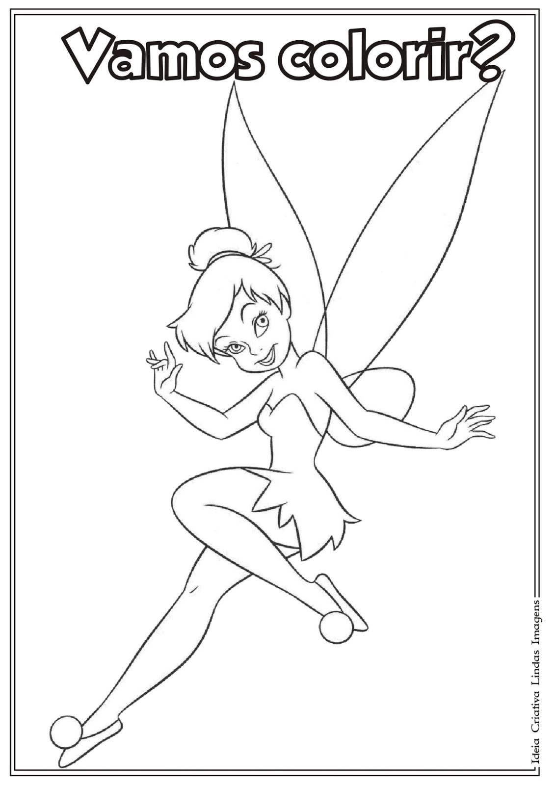 Desenho da Fada Sininho para colorir