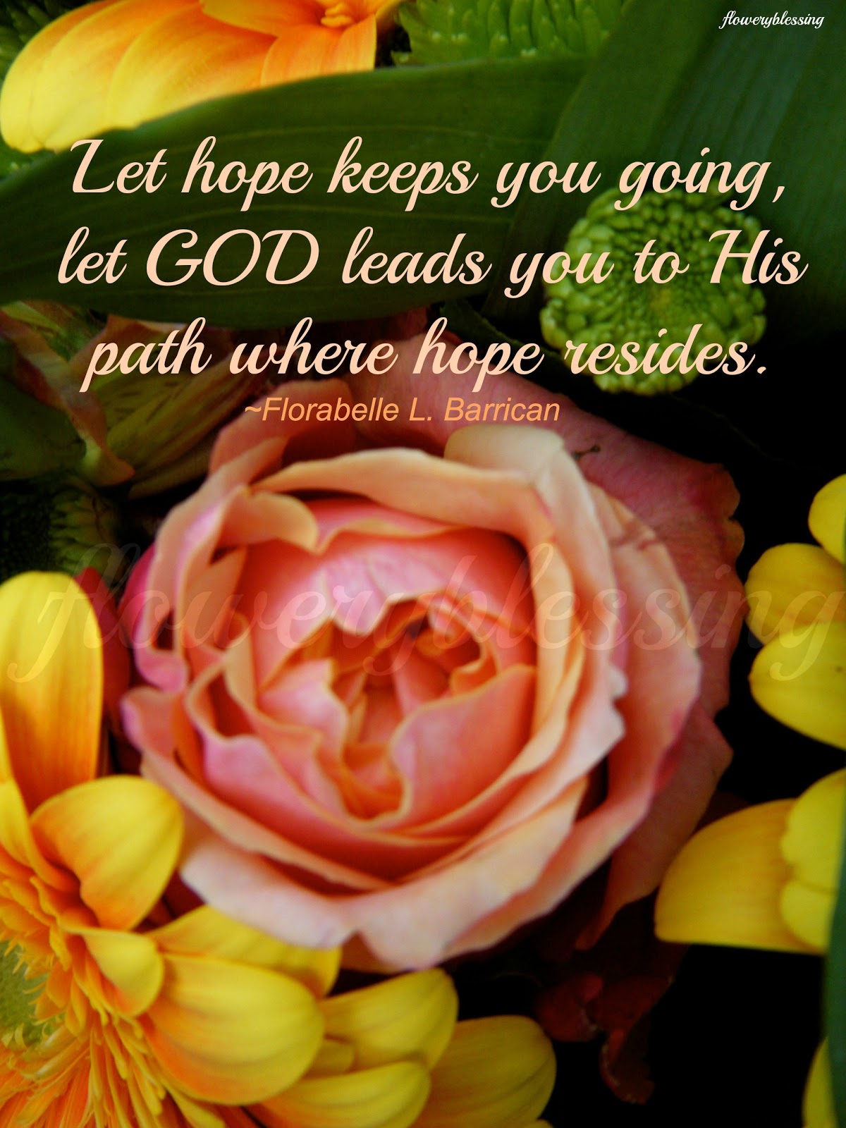 Flowery Blessing: Let hope keeps you going, let GOD leads you to His ... Flowery Blessing: Let hope keeps you going, let GOD leads you to His ...