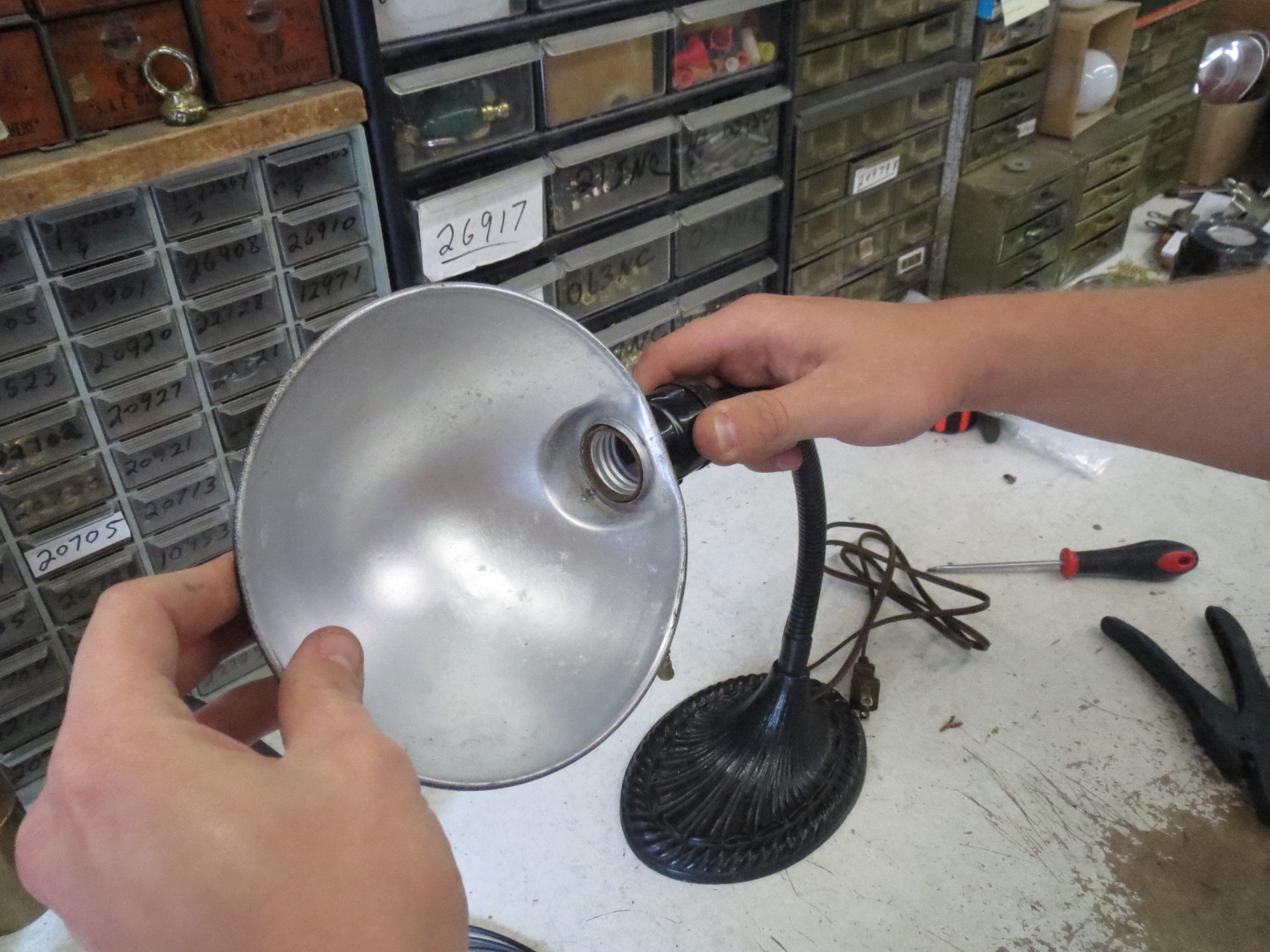Lamp Parts and Repair | Lamp Doctor: Vintage Eagle Cast Iron Industrial ...