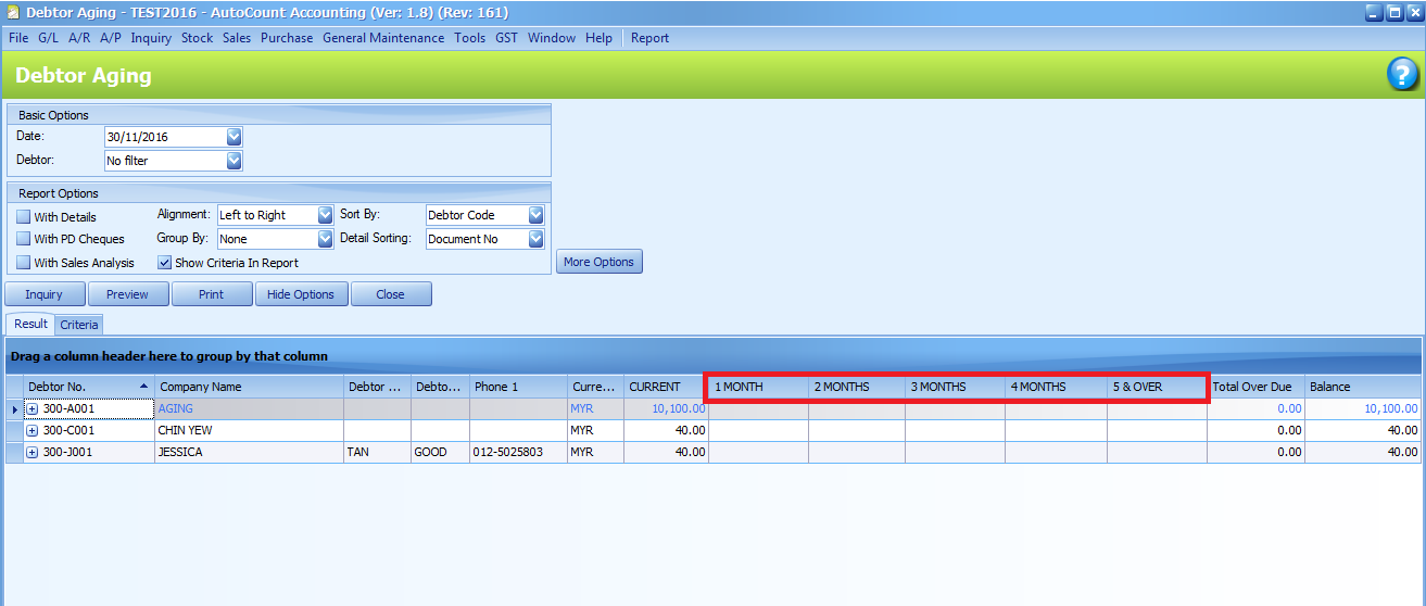 AutoCount实用小贴士: Debtor Aging
