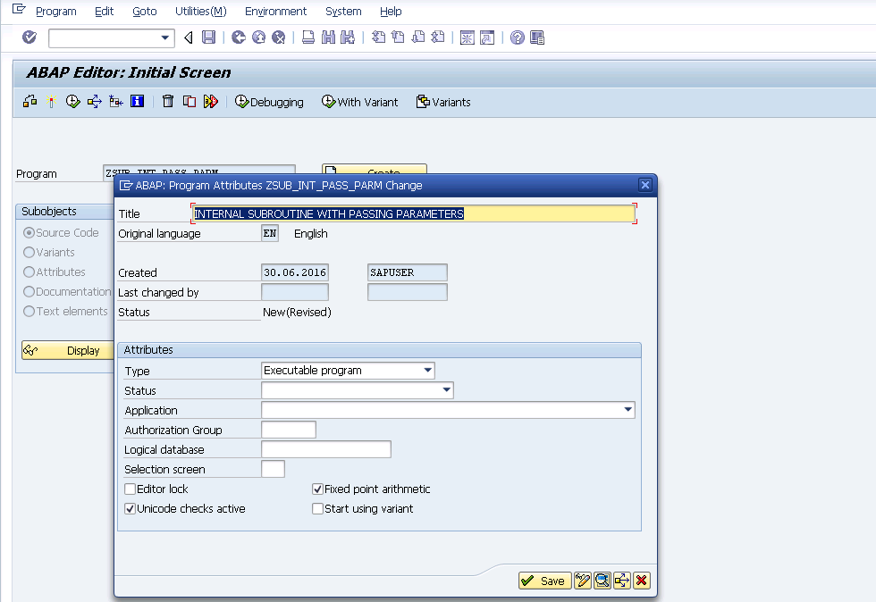 SAP TECH: Internal Subroutines with passing parameters SAP TECH: Internal Subroutines with passing parameters