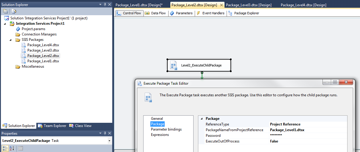 SQL Server SELECT: SSIS Event Handlers: Behavior In Package Hierarchy
