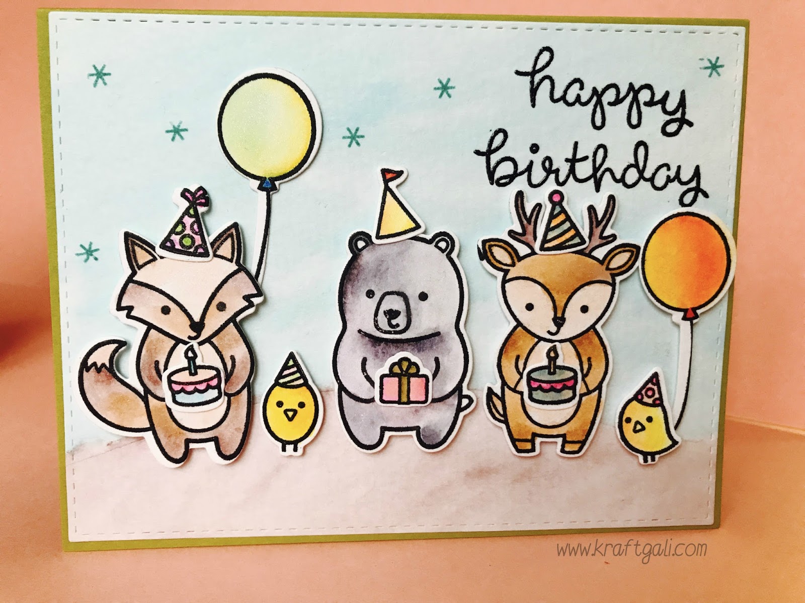 Cute Critters Happy Birthday ~ Kraftgali Blog