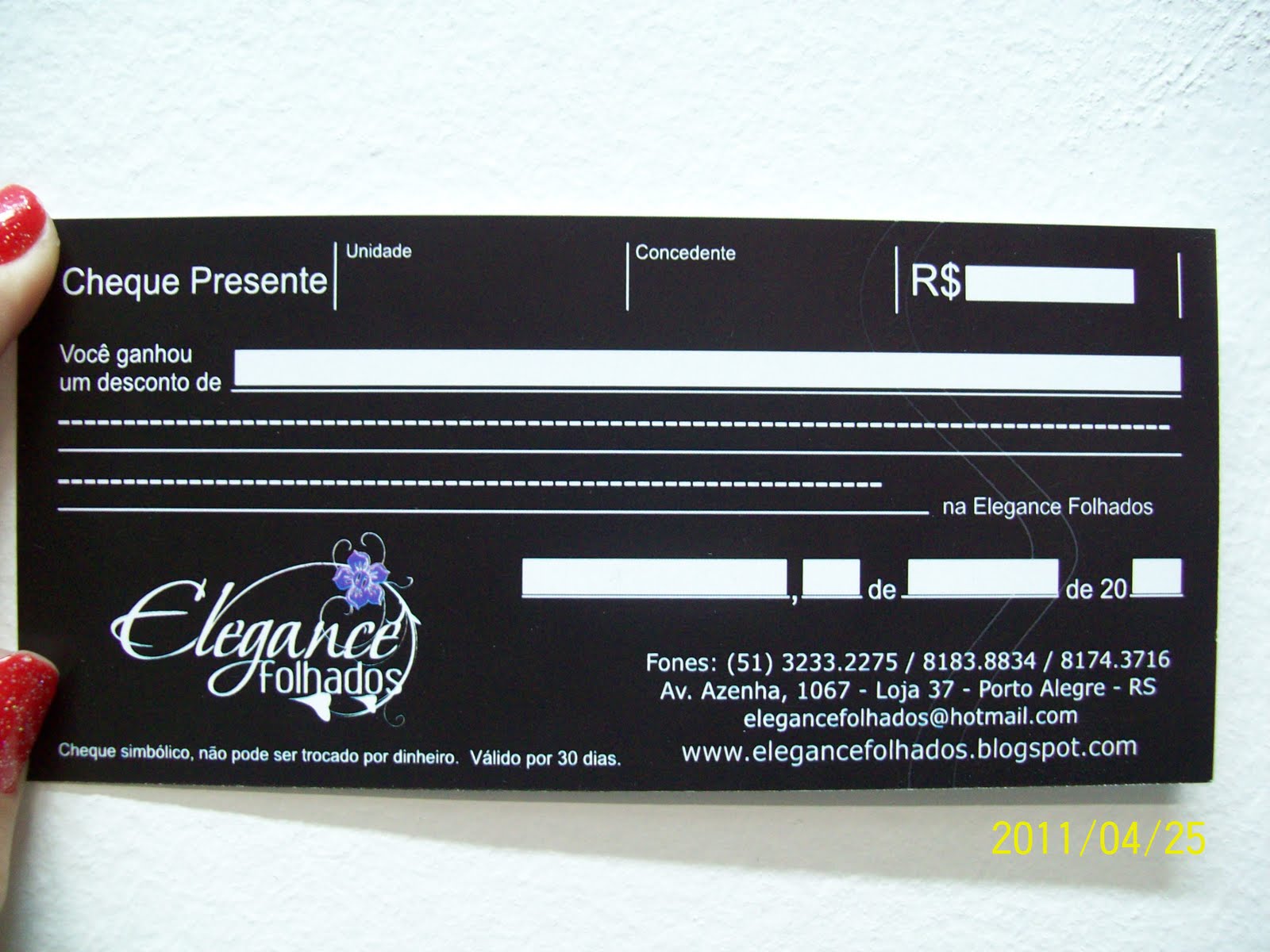 Elegance Folhados: mais uma novidade cheque presente