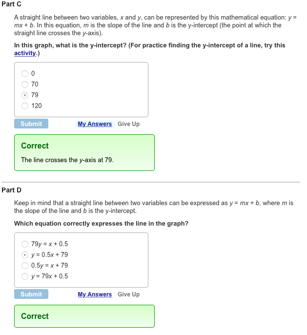 Mastering Biology Answers: Math Practice: Applying Linear Equations to ...