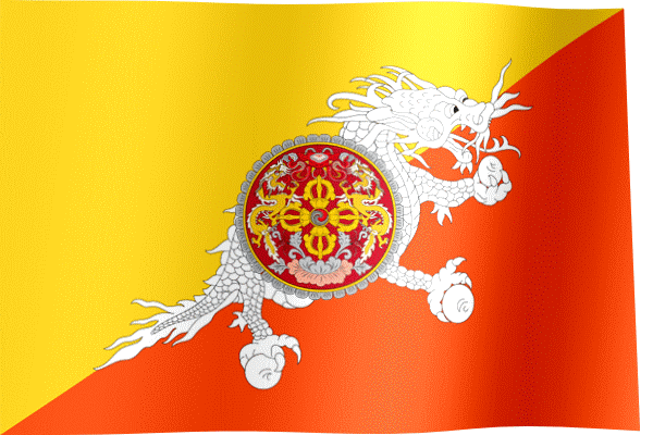 Flag of Bhutan (GIF) - All Waving Flags