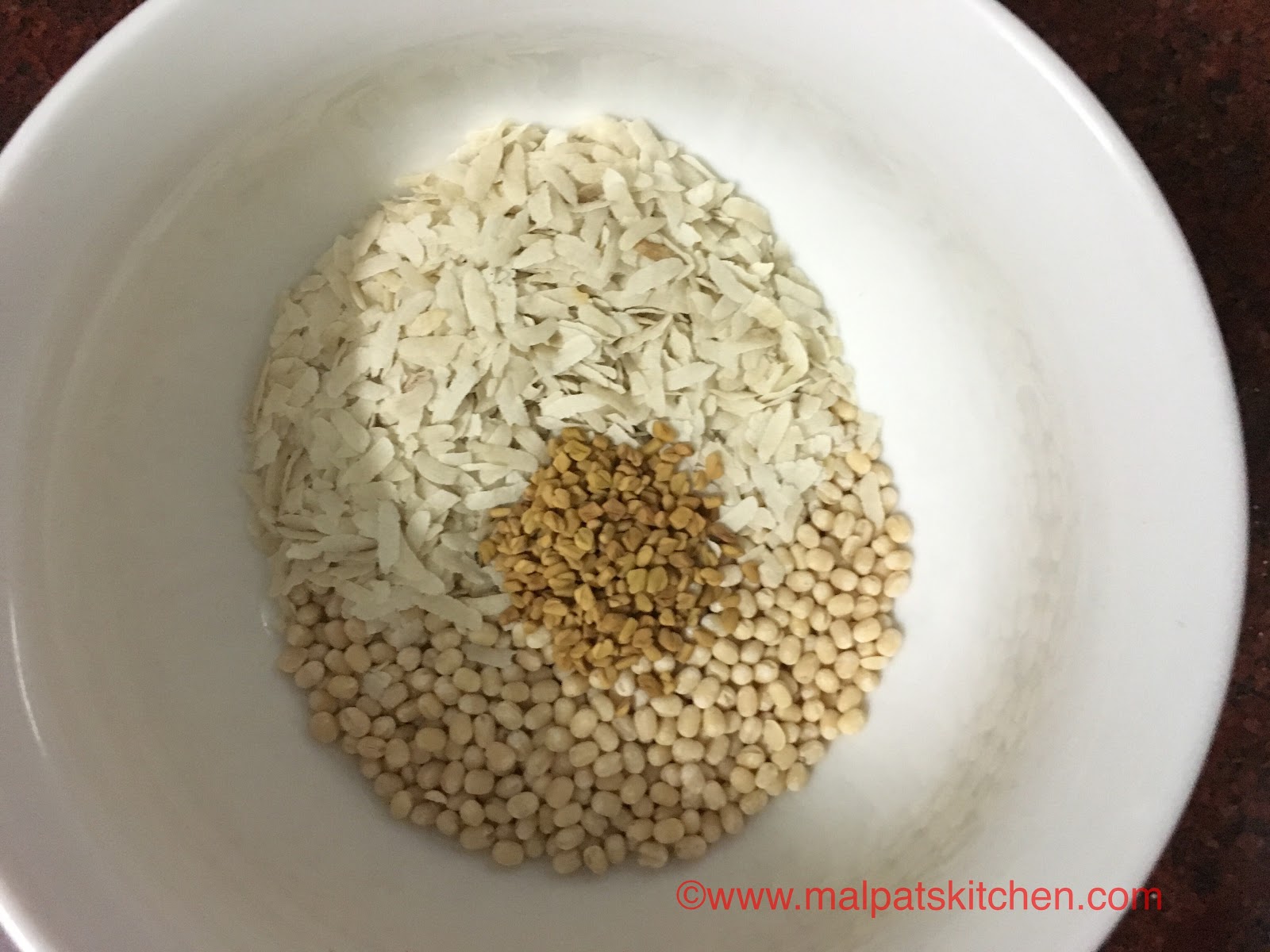 RAGI-POHA DOSA, how to make finger millet-flat rice crepes ~ Malpats ...