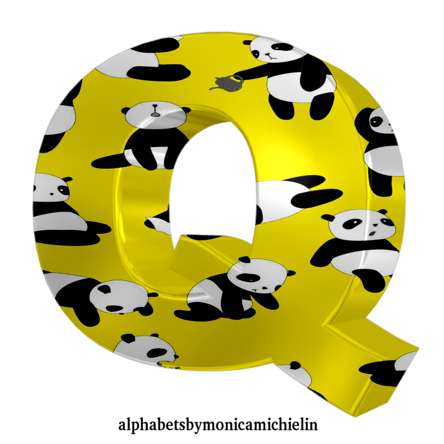 Monica Michielin Alphabets: ALFABETO AMARELO PANDA, YELLOW ALPHABET ...