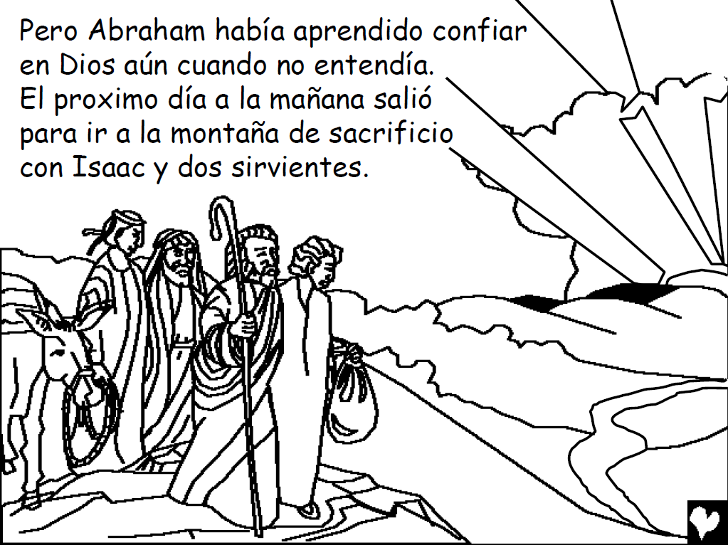 HISTORIAS BÍBLICAS PARA COLOREAR: Dios Prueba el Amor de Abraham ~ Mi ...