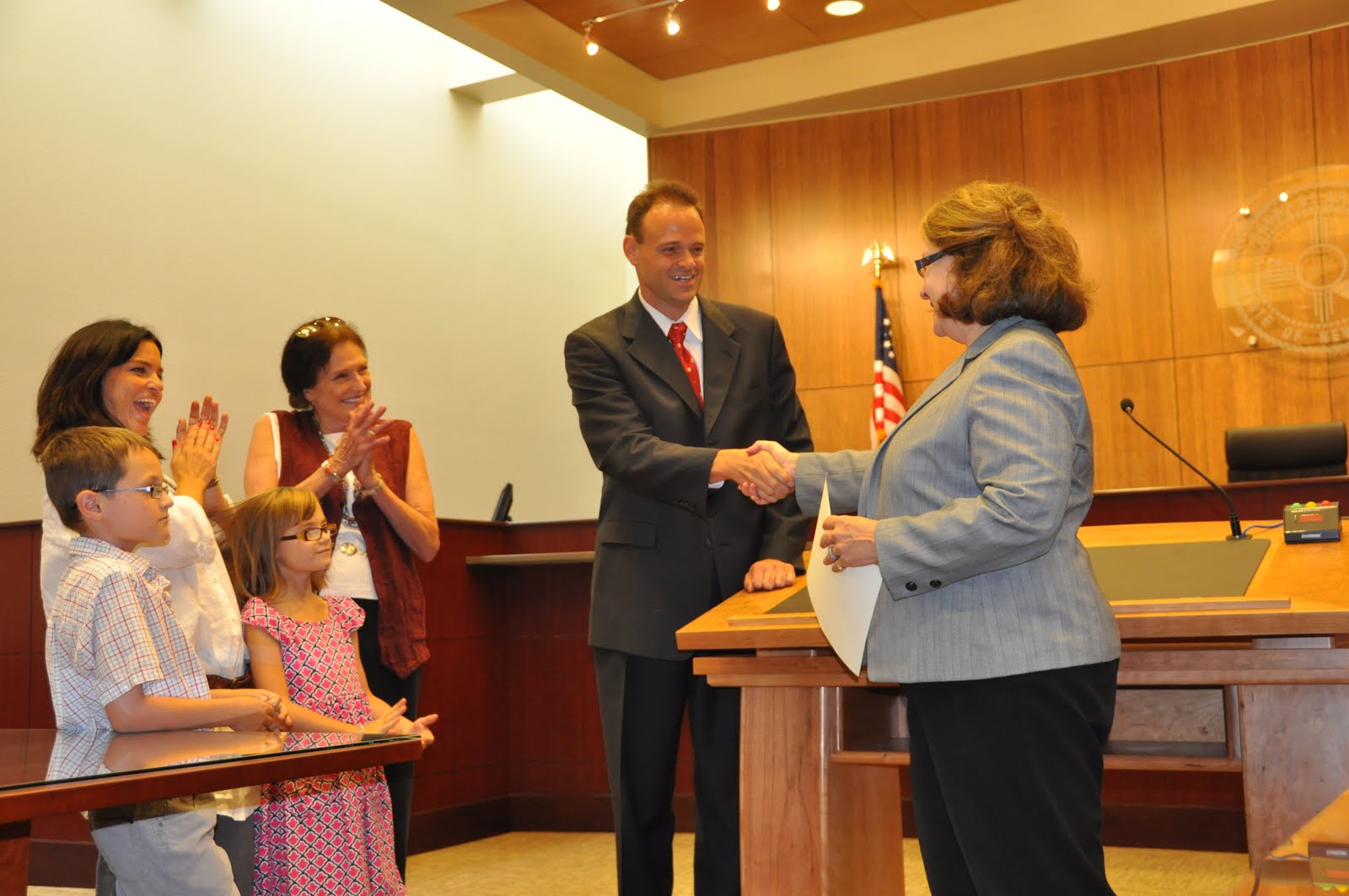 Adventures of the Girls and their Little Brother: Swearing In A New Judge!
