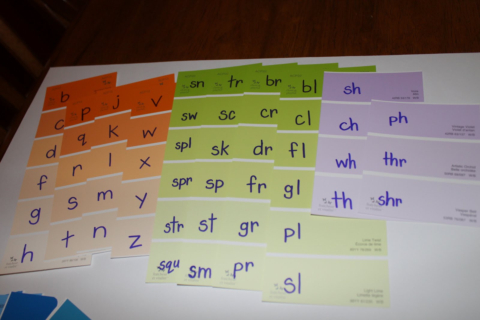 Back Hall Collaborators: Word Family Paint Cards