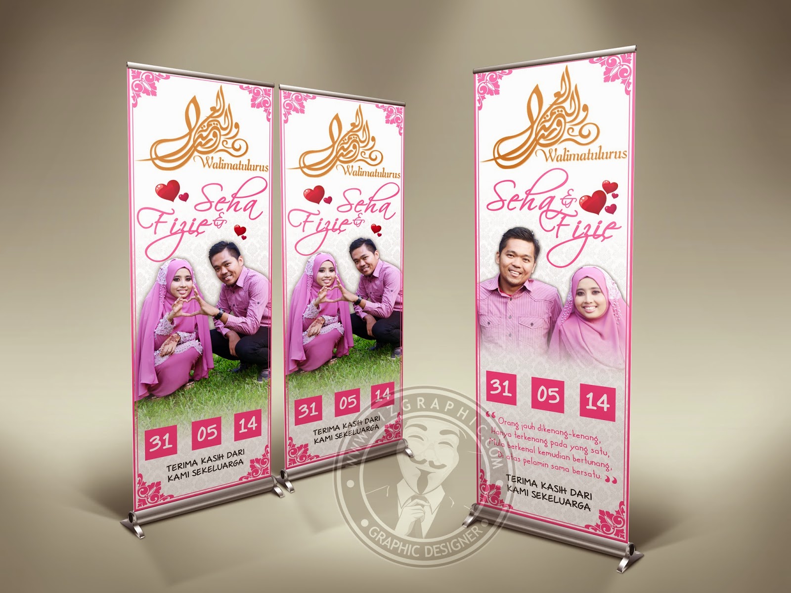 Fizgraphic: Design & Printing Bunting Perkahwinan #1