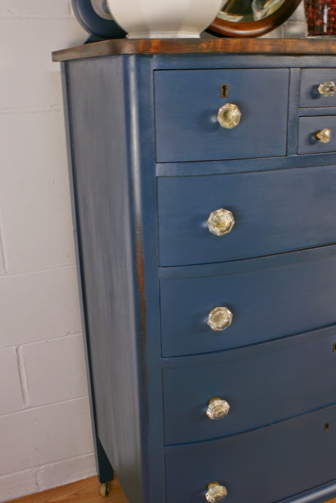 Roots and Wings Furniture Blog: No. 105 Antique Navy Blue Chest of Drawers