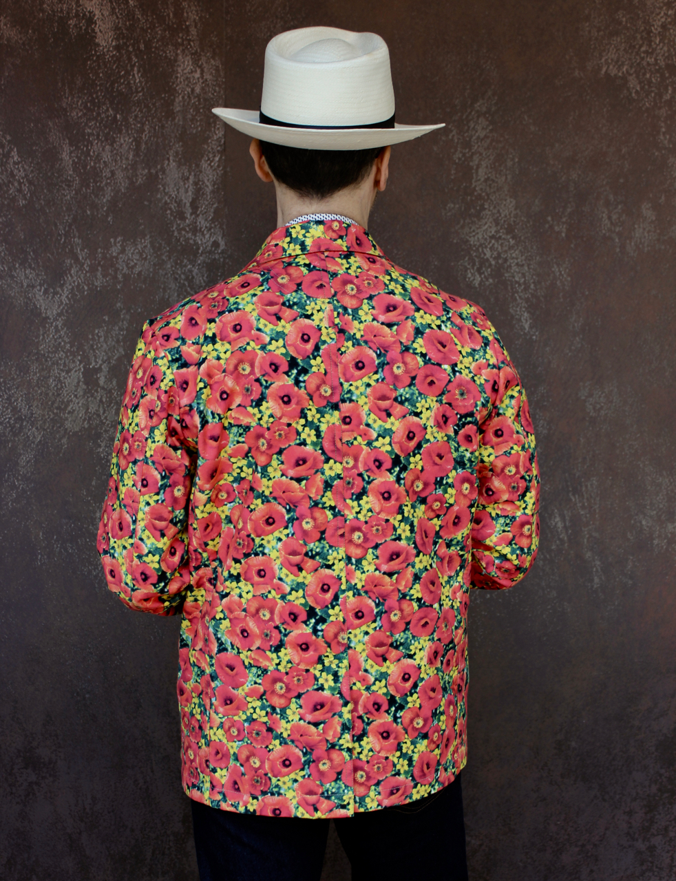 male pattern boldness: Men's Work Jacket REVEAL or "Poppies on Parade"