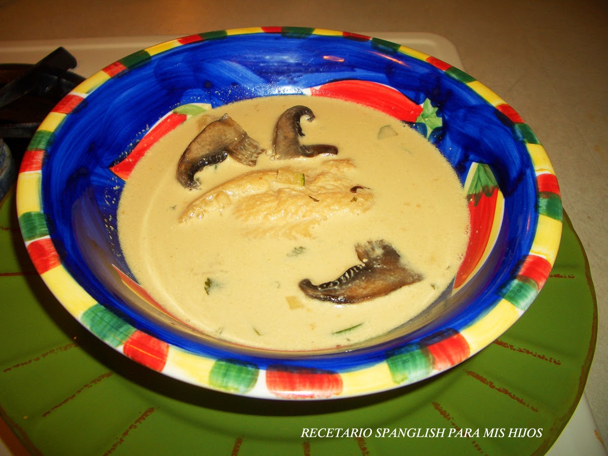 Recetario Spanglish para mis hijos: Sopa de filet basa en crema de coco ...