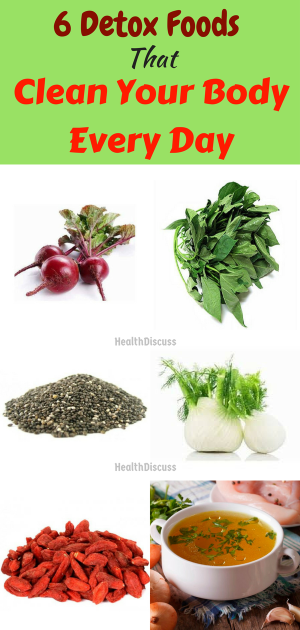 Health Discuss: 6 Detox Foods That Clean Your Body Every Day