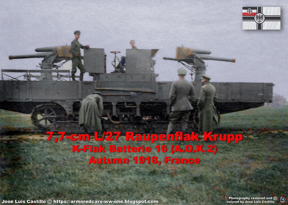Armored Cars in the WWI: The 16th German anti-aircraft self-propelled ...