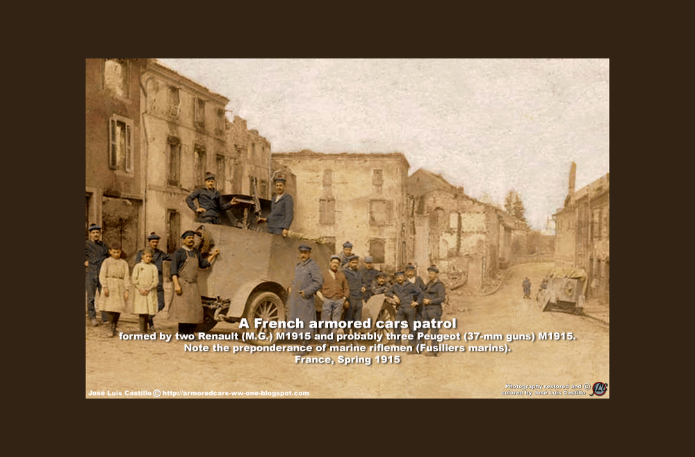 Armored Cars in the WWI: French Armored Cars Patrol. Northern France ...