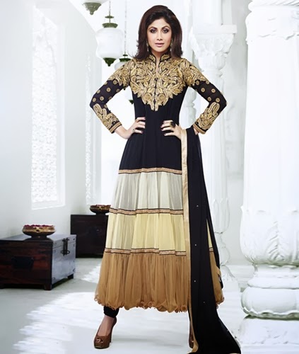Signature5: Indian Embroidered Frocks Designs 2014/15 | Shilpa Shetty ...