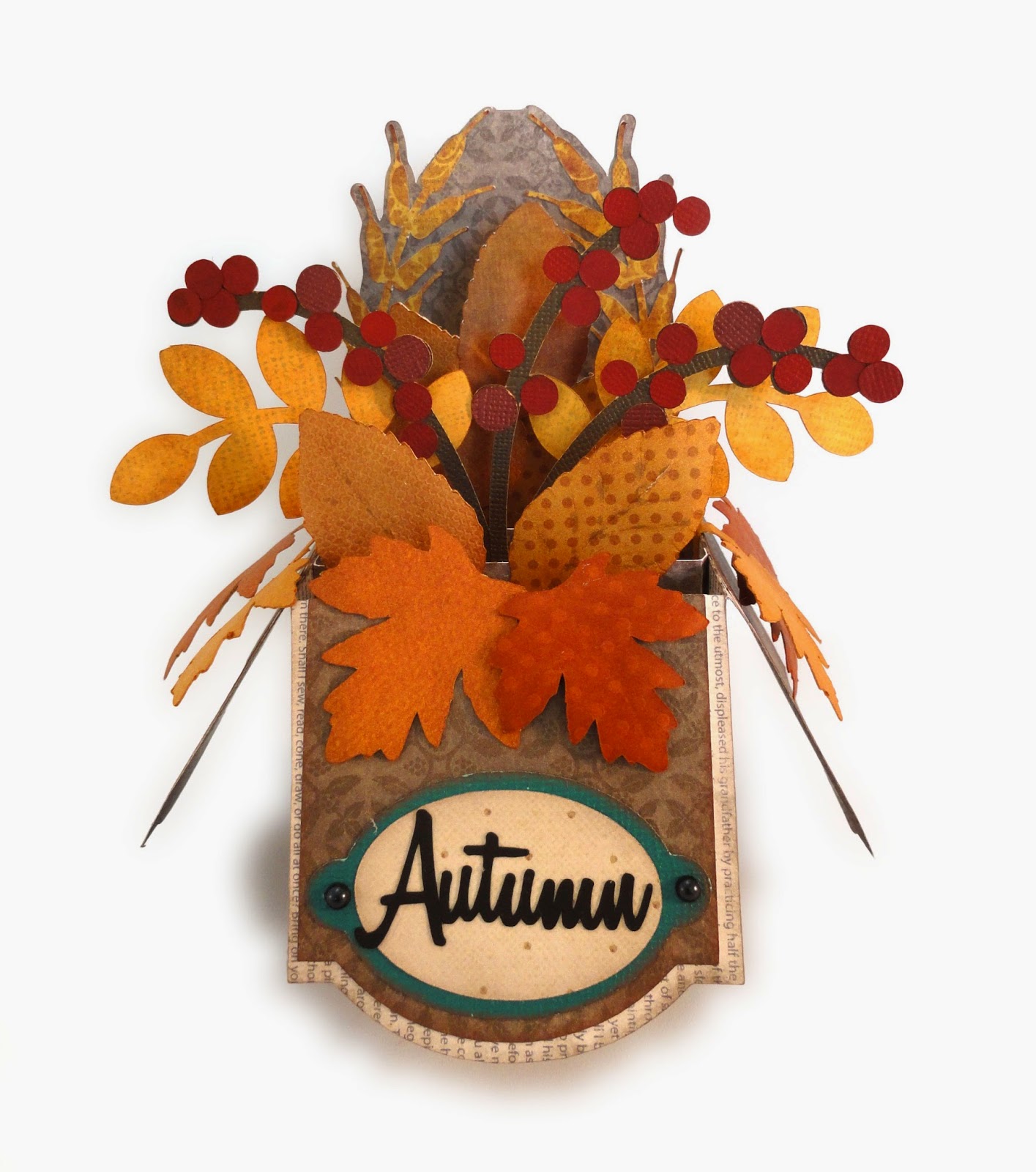 Needles 'n' Knowledge: Autumn Bouquet 3d Box Card Assembly Guide