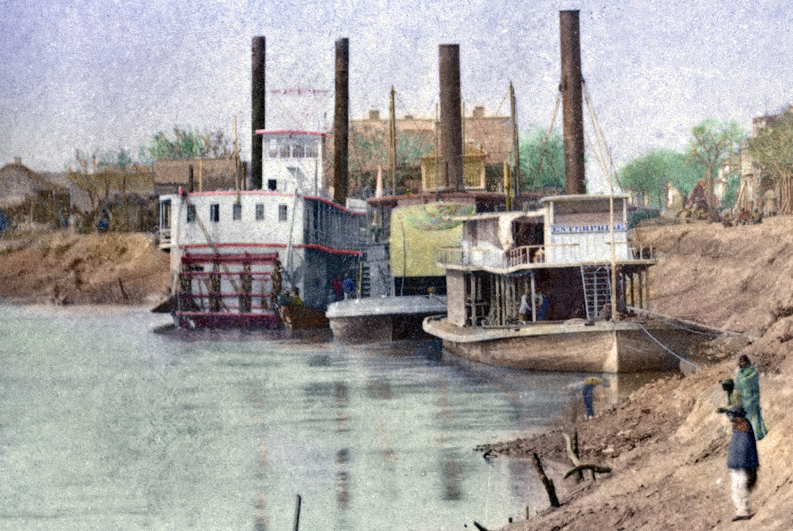 Brownsville Station: 1865 Brownsville, Texas on the Levee with Louis de ...