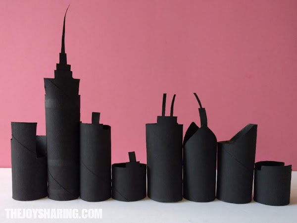 Skyline Cardboard Tube Craft - The Joy of Sharing