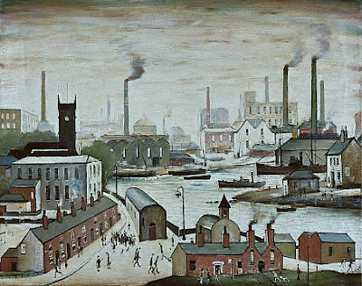 One More Folded Sunset: Canals and Factories - L. S. Lowry