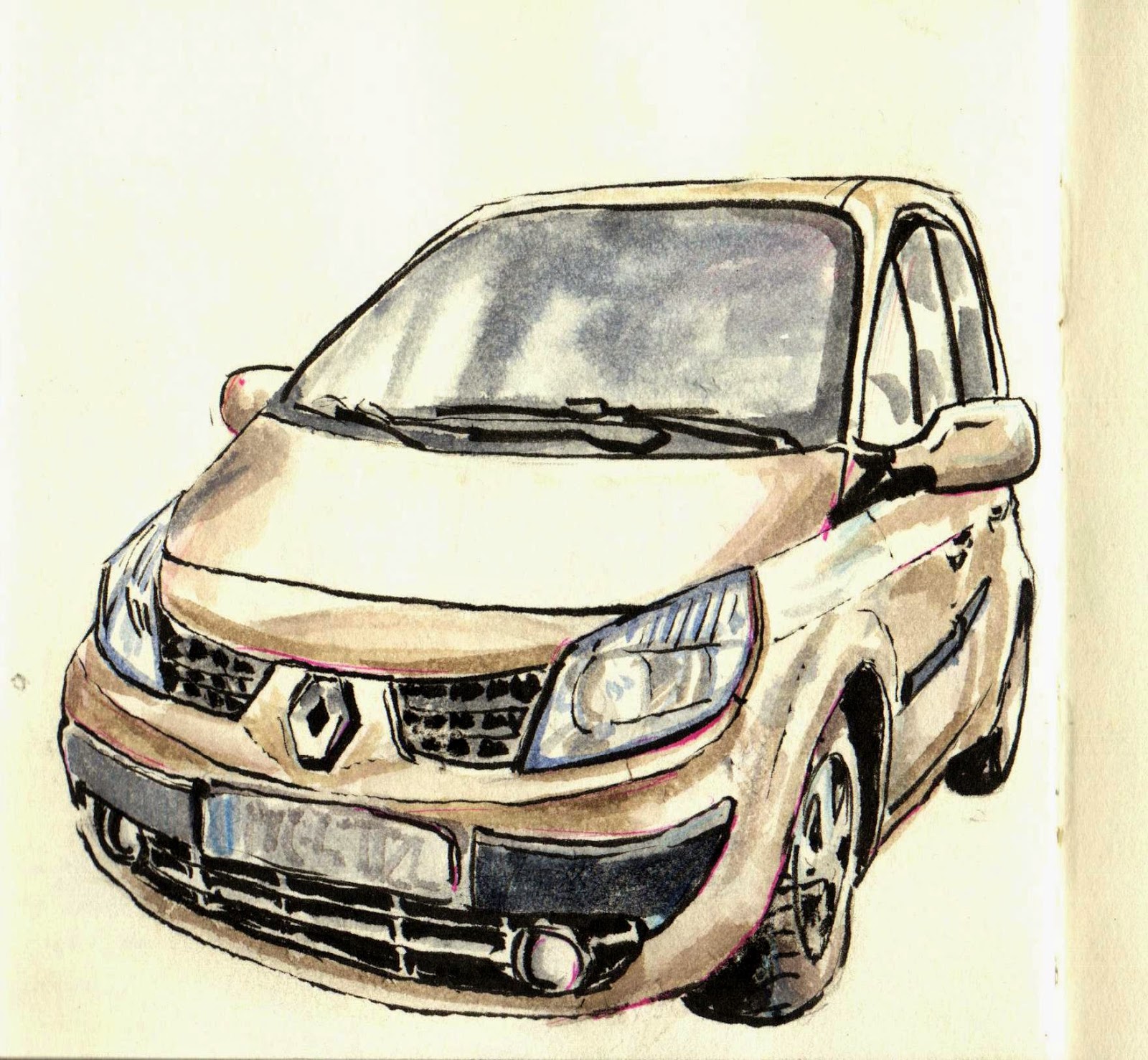 Urban Sketchers Spain. El mundo dibujo a dibujo.: Renault Megane Scenic ...