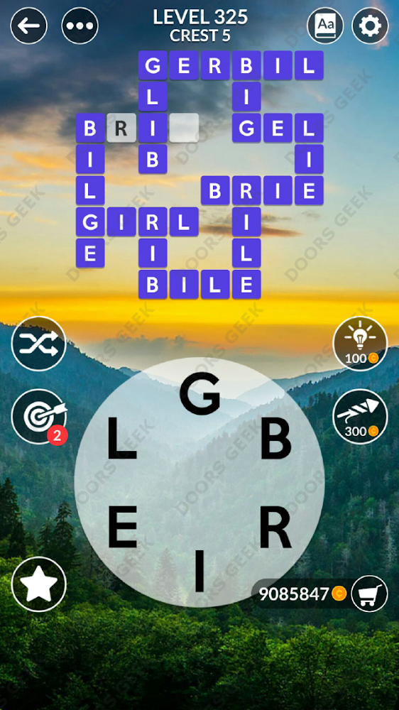 Wordscapes Level 325 Answers ~ Doors Geek