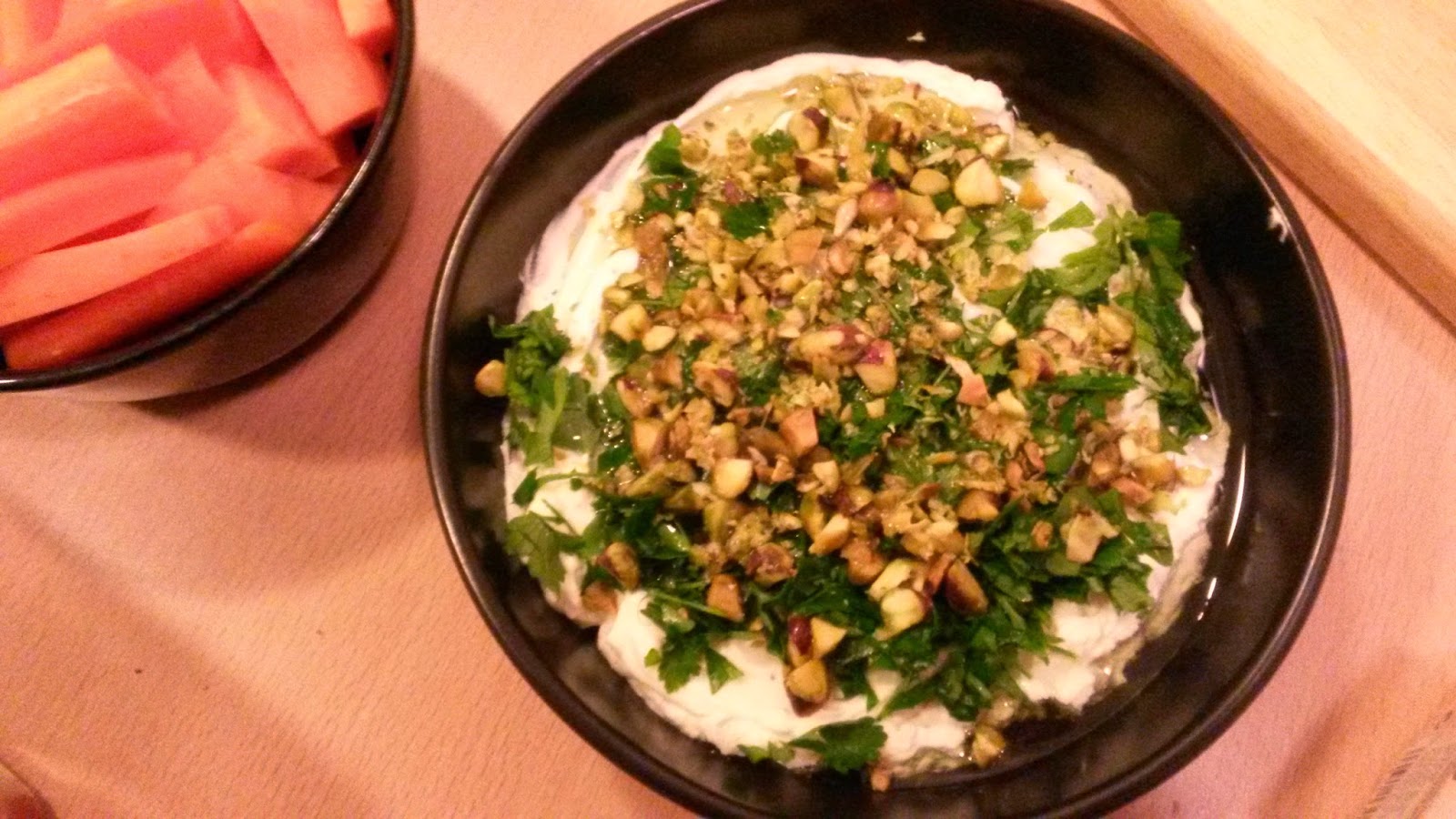 The Great Cookery Adventure: Homemade labneh with parsley and pistachios