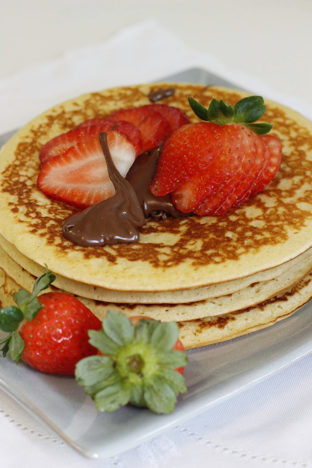 A Cozinha de HG: Panquecas com morango e nutella