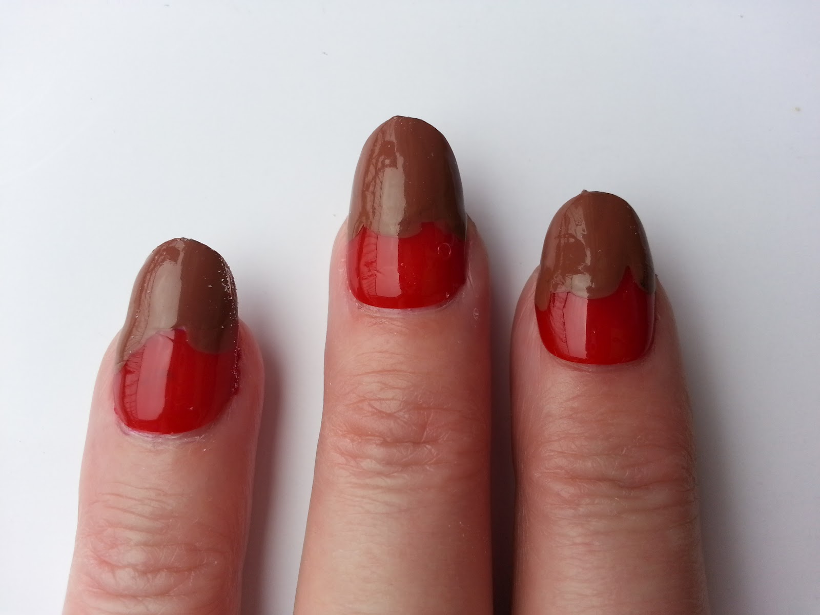 Great Lashing: Caramel Apple and Candy Apple Red Nails