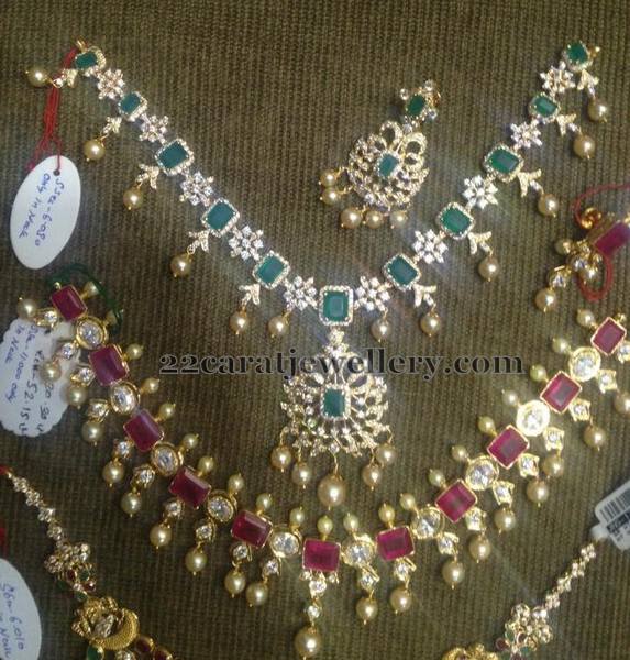 Simple Gemstone Elegant Necklaces - Jewellery Designs