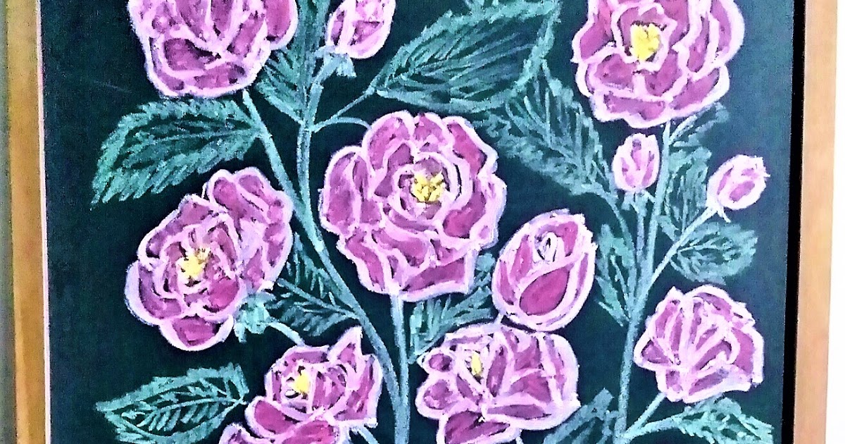 My Art Scrapbook : My Chalk Drawings : ROSES (my flower collection) 081318