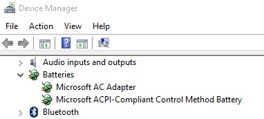 Solved: Battery Icon not visible and Power Toggle option disabled in ...