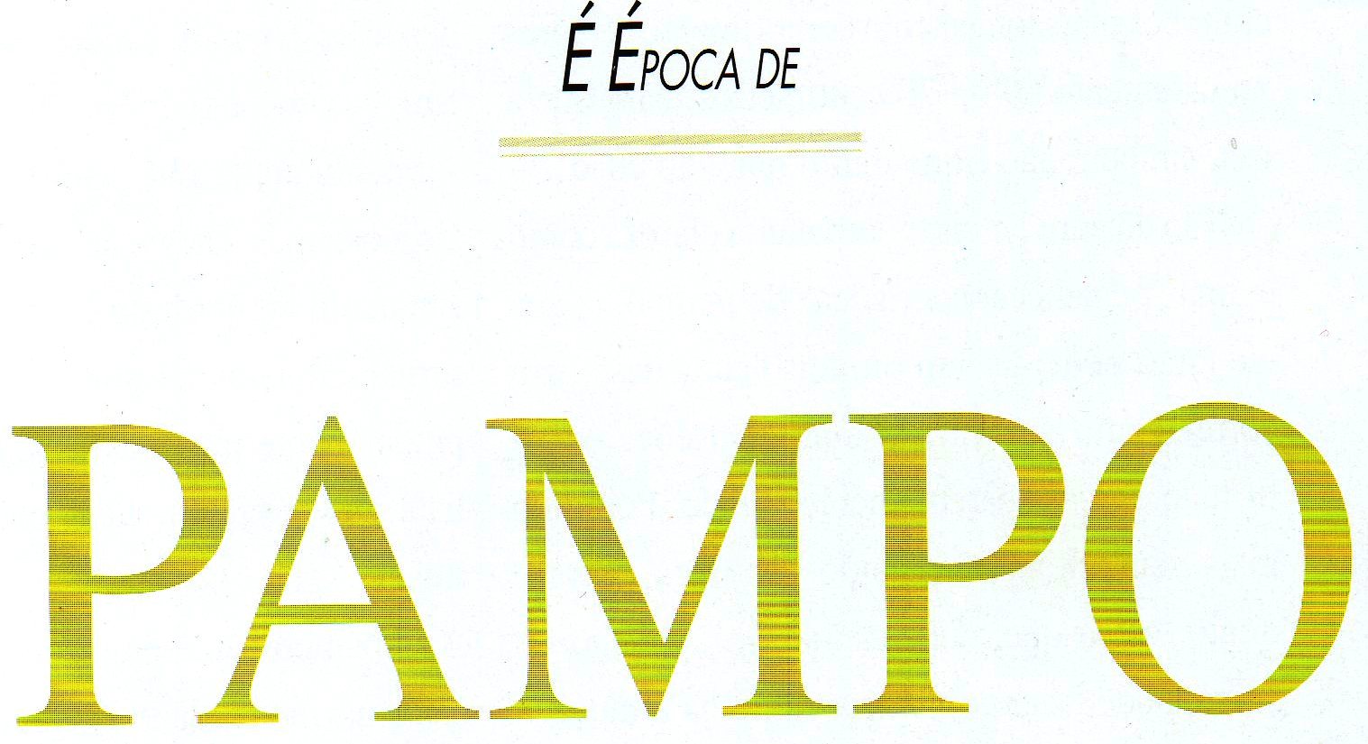 Revista Aruanã Lazer e Esporte no Meio Ambiente: DICA: É ÉPOCA DE PAMPO