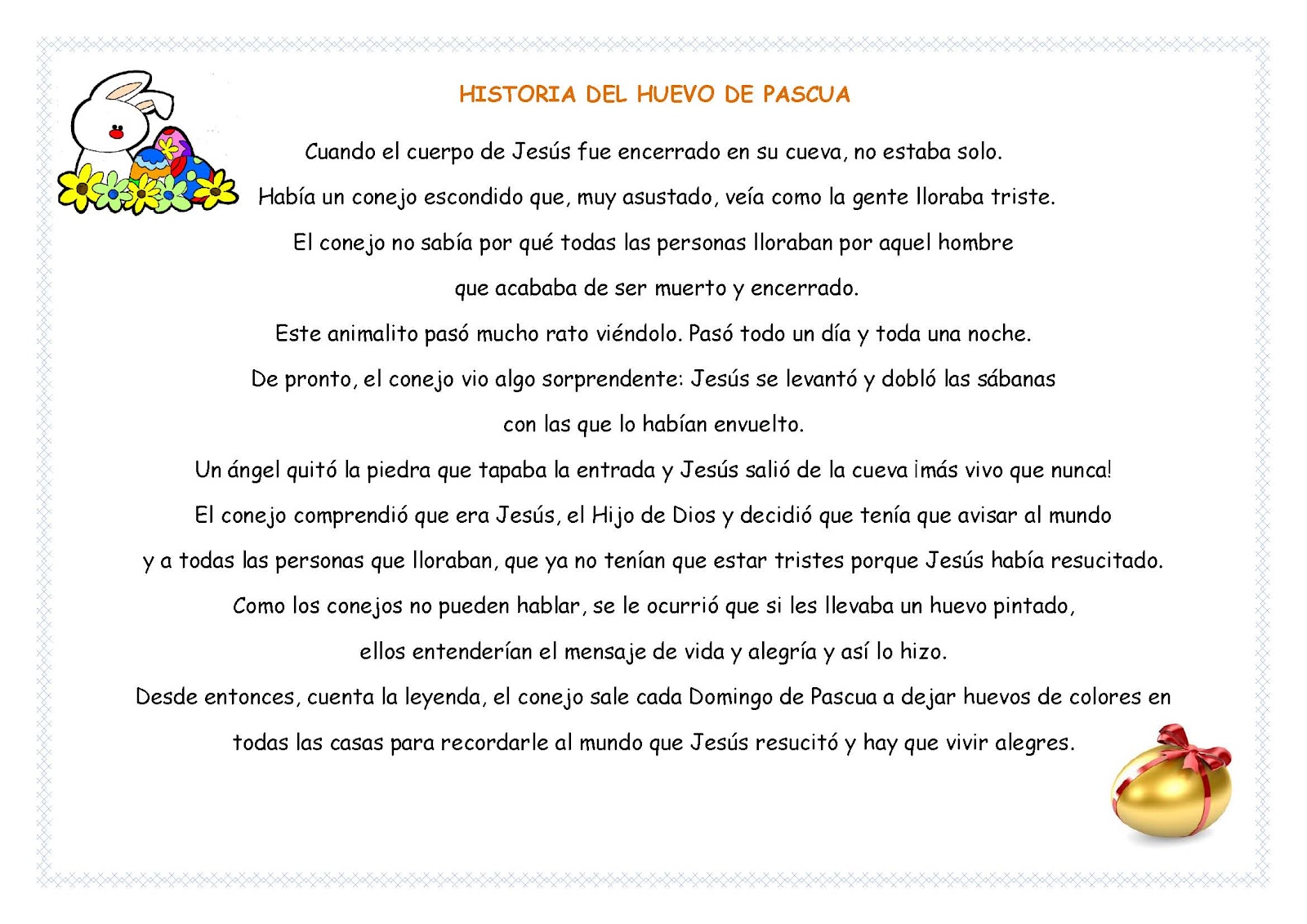 Aprendemos en reli: HUEVO DE PASCUA 2