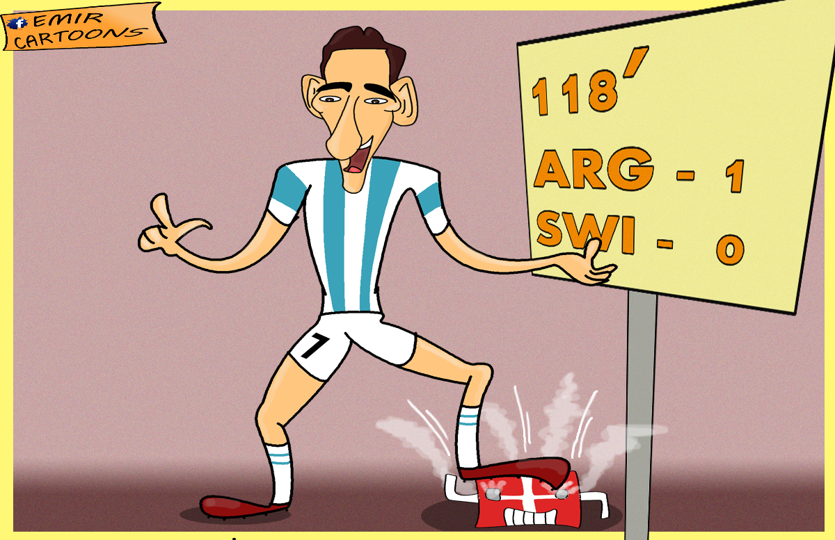 Emir Balkan Cartoons: Di Maria uništio Švicarsku u 118 minuti.