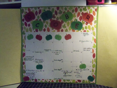 She's a Sassy Lady: Monthly Scrapbook Calendar Pages