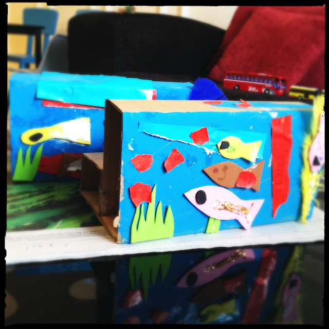 When You Never Expect Two: Cardboard Aquarium