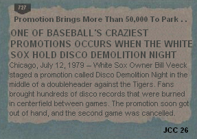 Topps Cards that Never Were: 1980 Topps Highlights: Disco Demolition Night