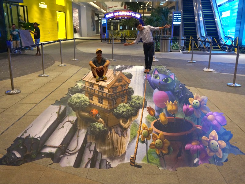 Ben Qwek Singapore Based Illustrator: Westgate 3D Anamorphic Floor Art