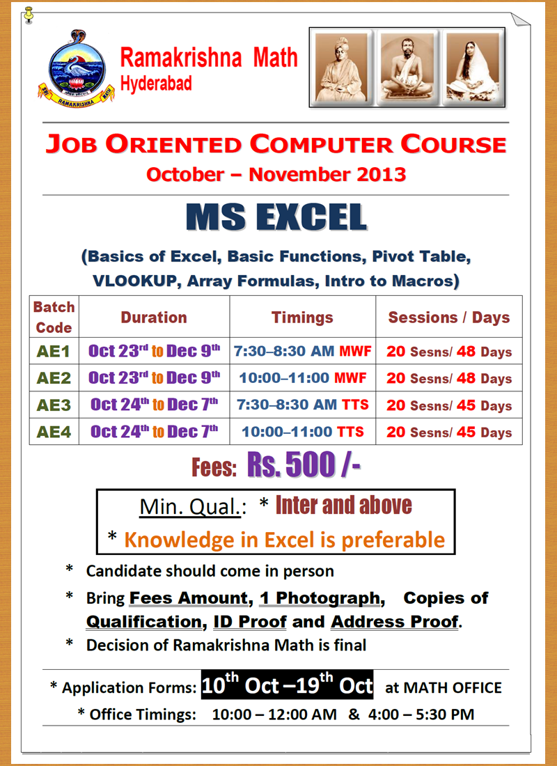 Job Oriented Computer Course