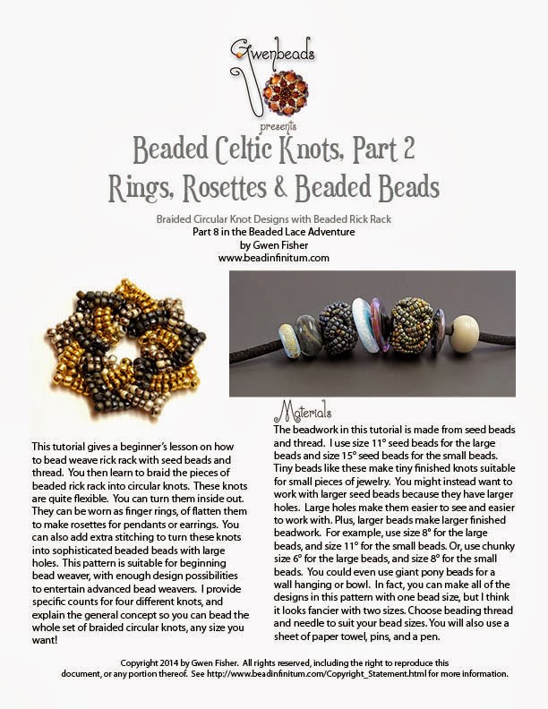 gwenbeads: TUTORIAL- Celtic Knots Part 2: Rings Rosettes and Beaded Beads