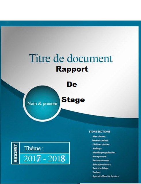 Modèle d'un Rapport de Stage - Science
