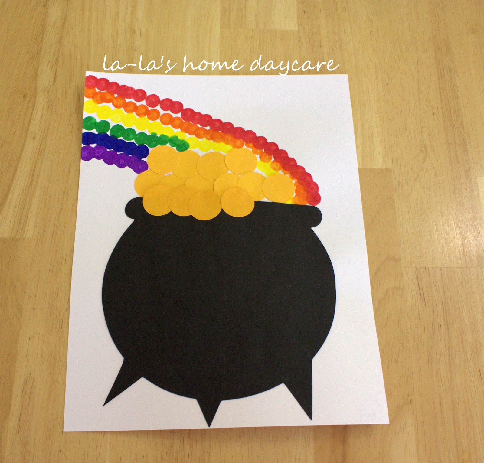 La-La's Home Daycare: St. Patrick's Day Pot O' Gold Craft