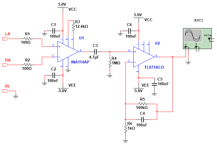 Dunas de Cydonia: Circuito para electrocardiografía (ECG/EKG)