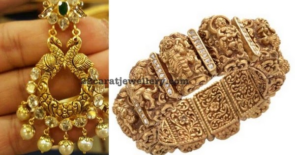 Nakshi Bangle Peacock Chandbalis - Jewellery Designs