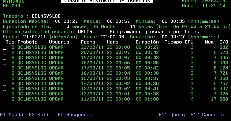 Howto and Tools for AS/400 iSeries IBMi: Historico de trabajos del ...